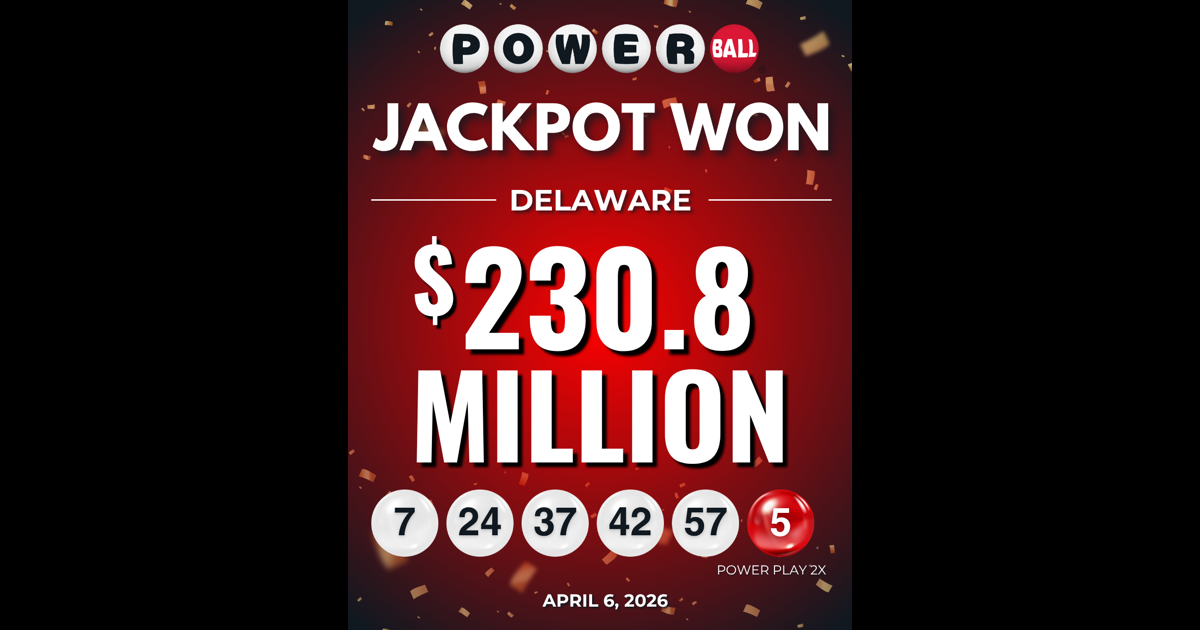 Delaware Lottery announces $230.8 million Powerball jackpot-winning ...