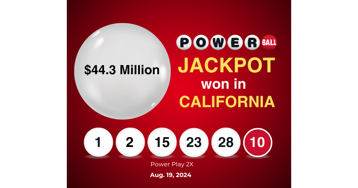 $44.3 million Powerball jackpot won in California | Powerball