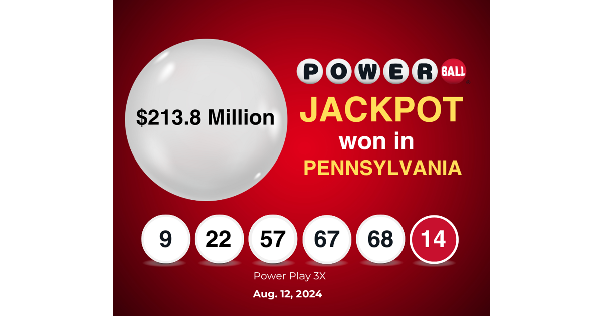 Pennsylvania Lottery: Powerball Jackpot Ticket Worth $213.8 Million ...